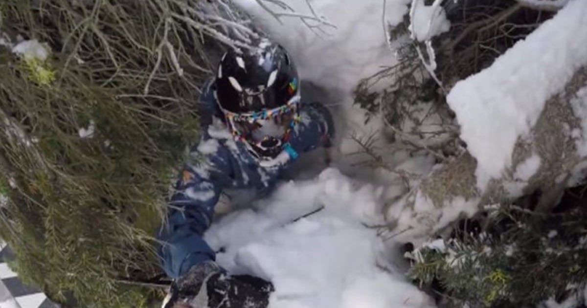 Caught On Camera: Snow Swallows Skier Caught On Camera: Snow Swallows Skier